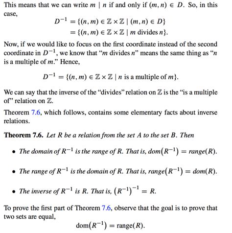 Solved The Inverse Of A Relation In Section 65 We