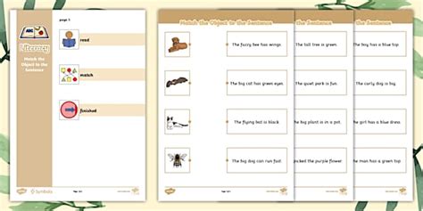 Send Structured Steps Literacy Match The Sentence Twinkl