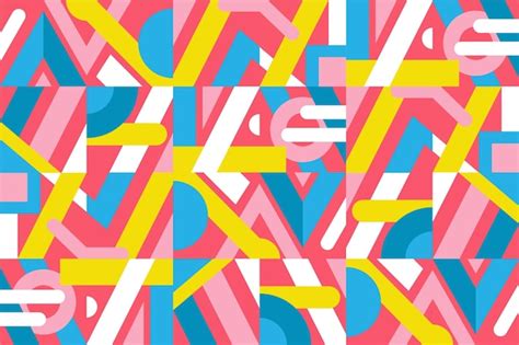 기하학적 벽화 벽지 무료 벡터