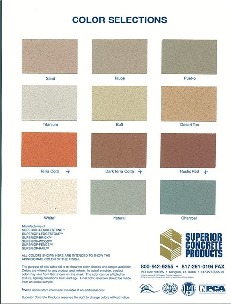 Scp Color Chart