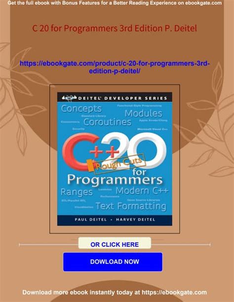 C 20 For Programmers 3rd Edition P Deitel Pdf