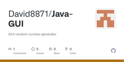Github David8871java Gui Gui Random Number Generator