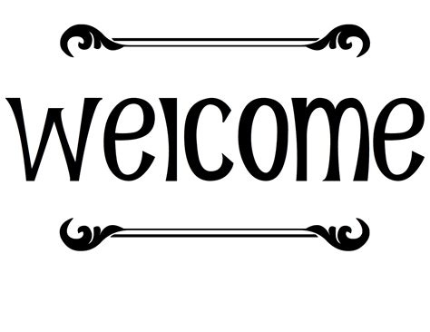 Black And White Welcome Clipart 10 Free Cliparts Download Images On