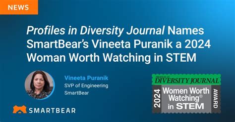 Profiles In Diversity Journal Names Smartbears Vineeta Puranik A 2024