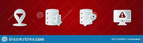 Set Location With Sales Funnel Server Data Web Hosting Security Key And Monitor Exclamation