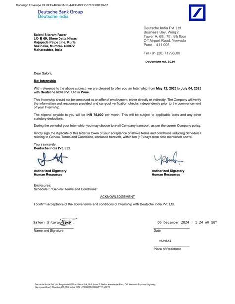 Saloni Pawar On Linkedin Internship Deutschebank Growth Learning