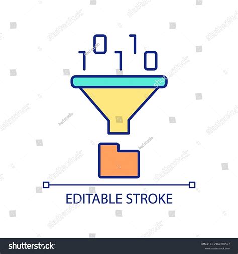 Data Archiving Rgb Color Icon Exploring Stock Vector Royalty Free