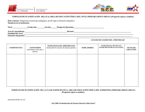 Formatos De Planeacion De Clases Para Primaria Variaciones Clase Hot