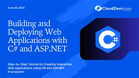 Building And Deploying Web Applications With C And Aspnet