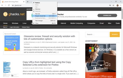 Closed Tabs May Reopen Faster In Upcoming Chromium Browsers Ghacks Tech News