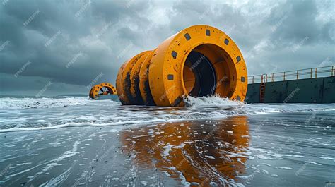 Premium Photo Offshore Tidal Energy Turbine Array