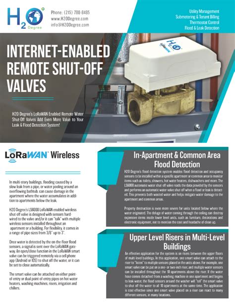 Water Flood And Leak Detection Flyer H2o Degree Utility Management