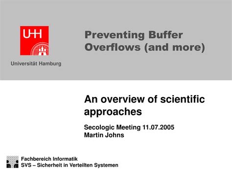PPT Preventing Buffer Overflows And More PowerPoint Presentation