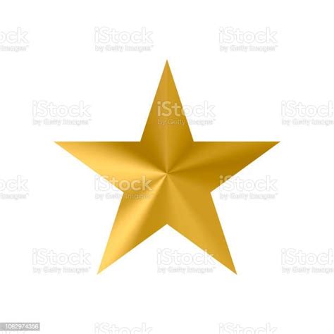메탈 릭 골드 스타 흰색 배경에 고립입니다 간단한 황금 스타 아이콘입니다 호 일 효과 벡터 일러스트 레이 션 크리스마스 장식입니다 그라데이션으로 볼록 모양입니다 3차원