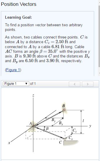 Solved Position Vectors Learning Goal To Find A Position