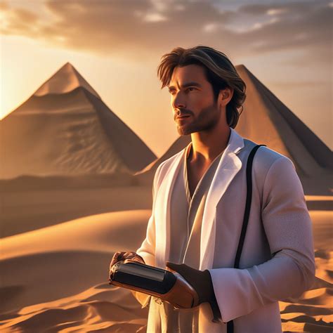 Egypt Sands A Scientist With … — Image Created In Shedevrum