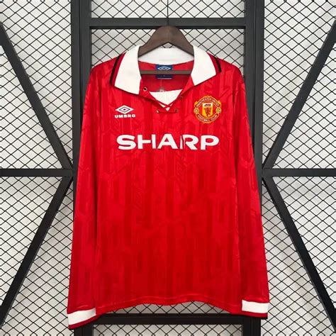 Retro 1992 94 Manchester United Soccer Jersey Home Jersey Soccer