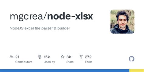 Github Mgcreanode Xlsx Nodejs Excel File Parser And Builder