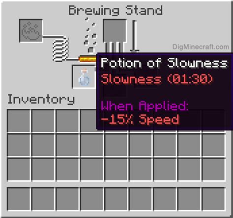 How To Make A Potion Of Slowness 1 30 In Minecraft