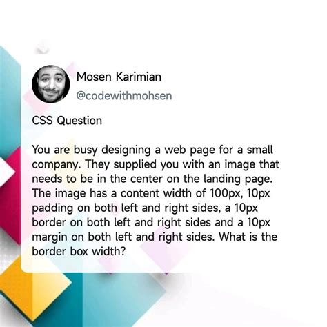 Mohsen Hajikarimian On Linkedin Css Cssquestion Cssinterview Cssinterviewquestion
