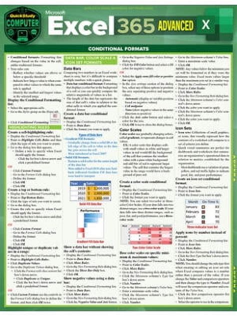 Microsoft Excel 365 Advanced A Quickstudy Laminated Reference Guide