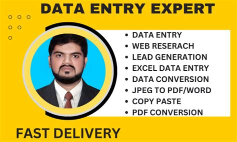 Do Data Entry Web Research Copy Paste Excel Work Typing Email