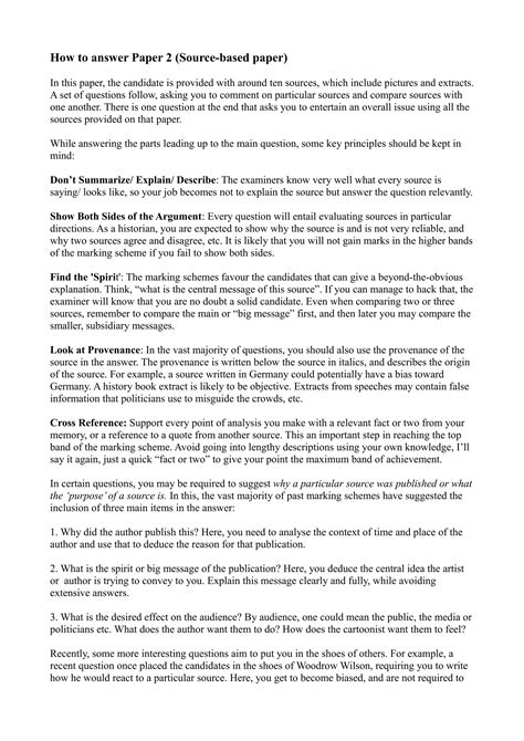 History Igcse Tips Pdf