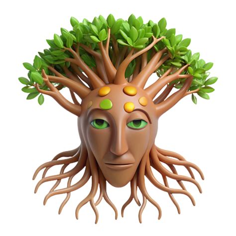 3d Tree Head Illustration 56668019 Png