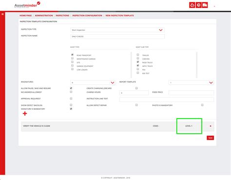Create A Complex Nested Inspection Assetminder