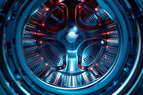 Inside View Of An Open Washing Machine Premium Ai Generated Image