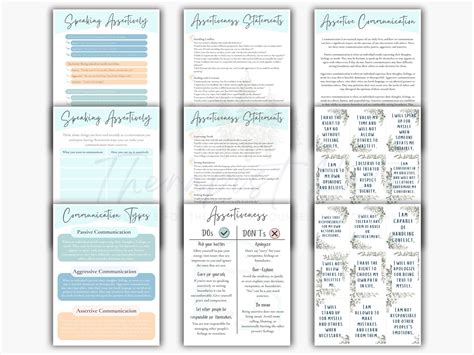 Assertiveness Worksheets And Handouts