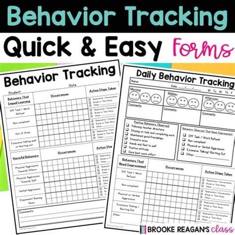 Behavior Tracking Sheets Editable Tracker Forms Frequency Data Collection In 2025 Behavior