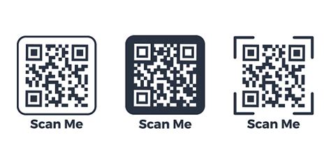 Ensemble De Codes Qr Modèle De Cadres Avec Texte Scannezmoi Et Code Qr Pour Smartphone