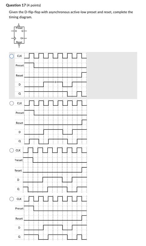 Solved Given The D Flip Flop With Asynchronous Active Low