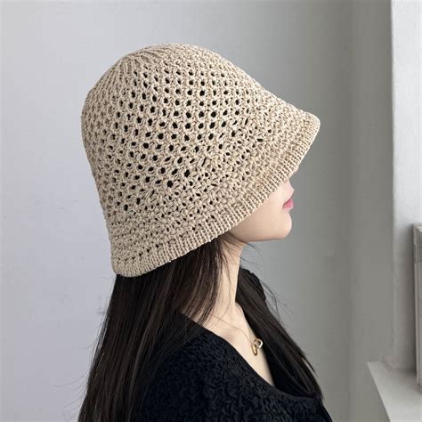 비러브드제이 체리 밀짚 지사 라탄 비치 휴양지 여름 여성 플로피 버킷햇 라피아햇