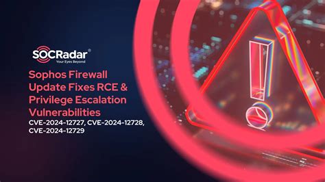 Sophos Firewall Update Resolves Rce And Privilege Escalation Vulnerabilities Cve 2024 12727