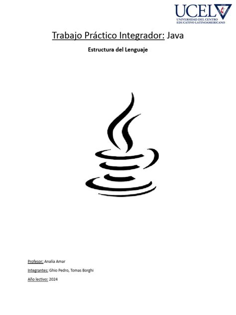 Trabajo Práctico Integrador Java Pdf Java Lenguaje De Programación Máquina Virtual De Java