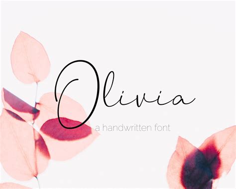 Olivia Font Calligraphy Font Handwritten Script Font Etsy UK