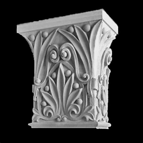 Plaster Half Square Capital Romanesque Plaster Pilaster Capital