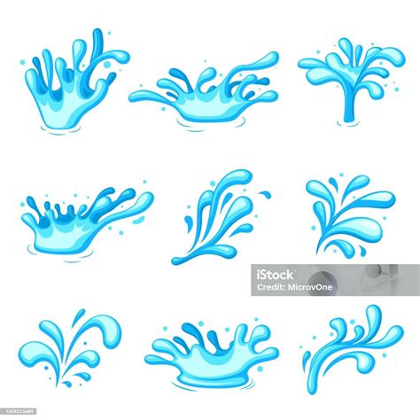 바다 파도 수집 웨이브 클립 아트 바다 흐름 게임 요소 고립 된 만화 강 스플래시 에너지 블루 액체 소용돌이 최근 벡터 세트 0명에 대한 스톡 벡터 아트 및 기타 이미지