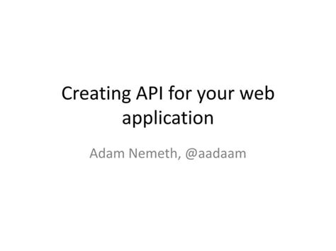 Creating Web Services Ppt