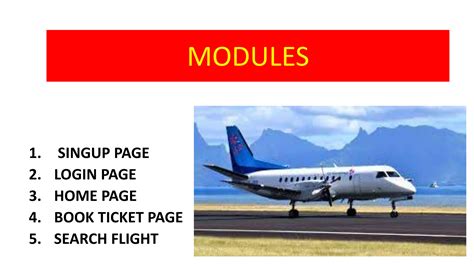 Airline Ppt Based On Java Language College Project Pptx Aviation