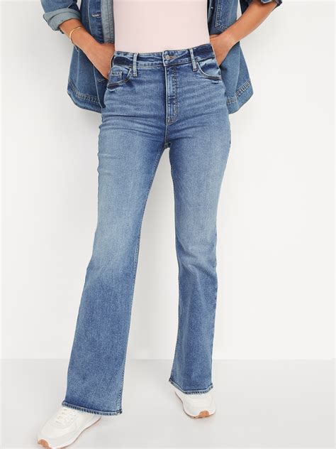 Higher High Waisted Flare Jeans For Women Old Navy
