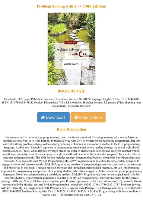 ~read book problem solving with c 10th edition txt pdf epub