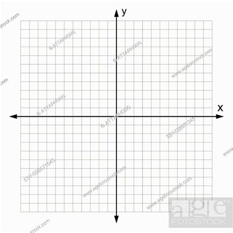 Image Of Cartesian Coordinate System Vector Isolated On White Stock Vector Vector And Low
