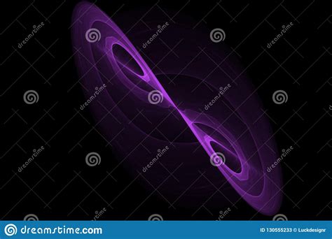 Abstract Fractal Violet Light Smoked Background Stock Illustration