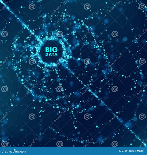 Big Data Flow Representation Stock Vector Illustration Of Abstract
