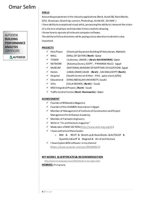 Omar Selim Cv Bim