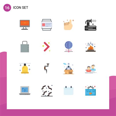 Stock Vector Icon Pack Of 16 Line Signs And Symbols For Key Summer Hand