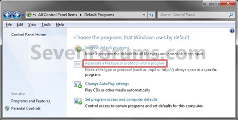 Default Programs Associate A File Type Or Protocol Tutorials
